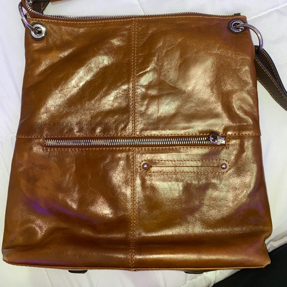 Nino BOSSI | Bags | Nino Bossi Brown Genuine Leather Zip Shoulder Bag ...